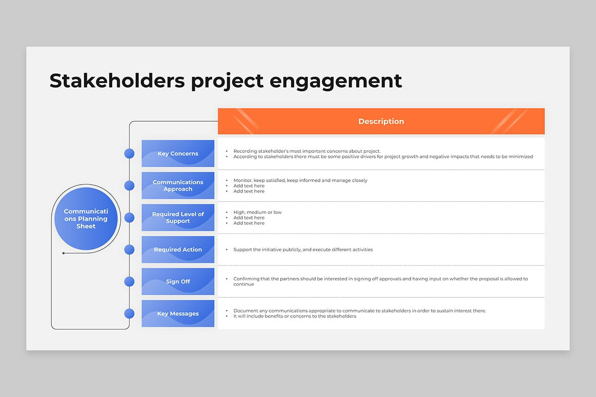 Stakeholders Project Engagement PowerPoint Template | Nulivo Market